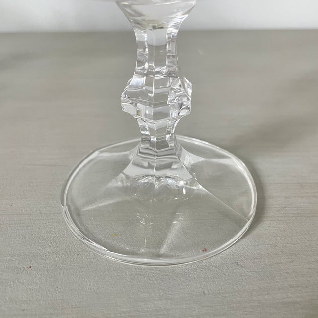 Vintage French Glass Vertical Cut Crystal Drink Coupes / Dessert Cups ...