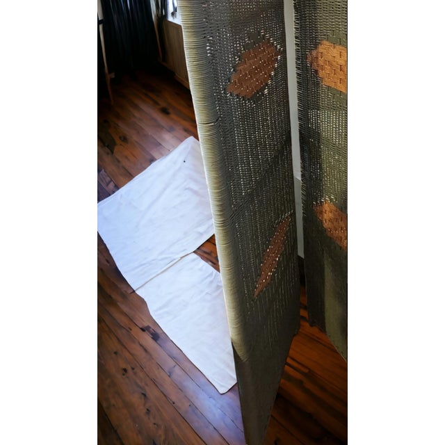 Vintage Wicker Rattan Folding Room Divider | Chairish