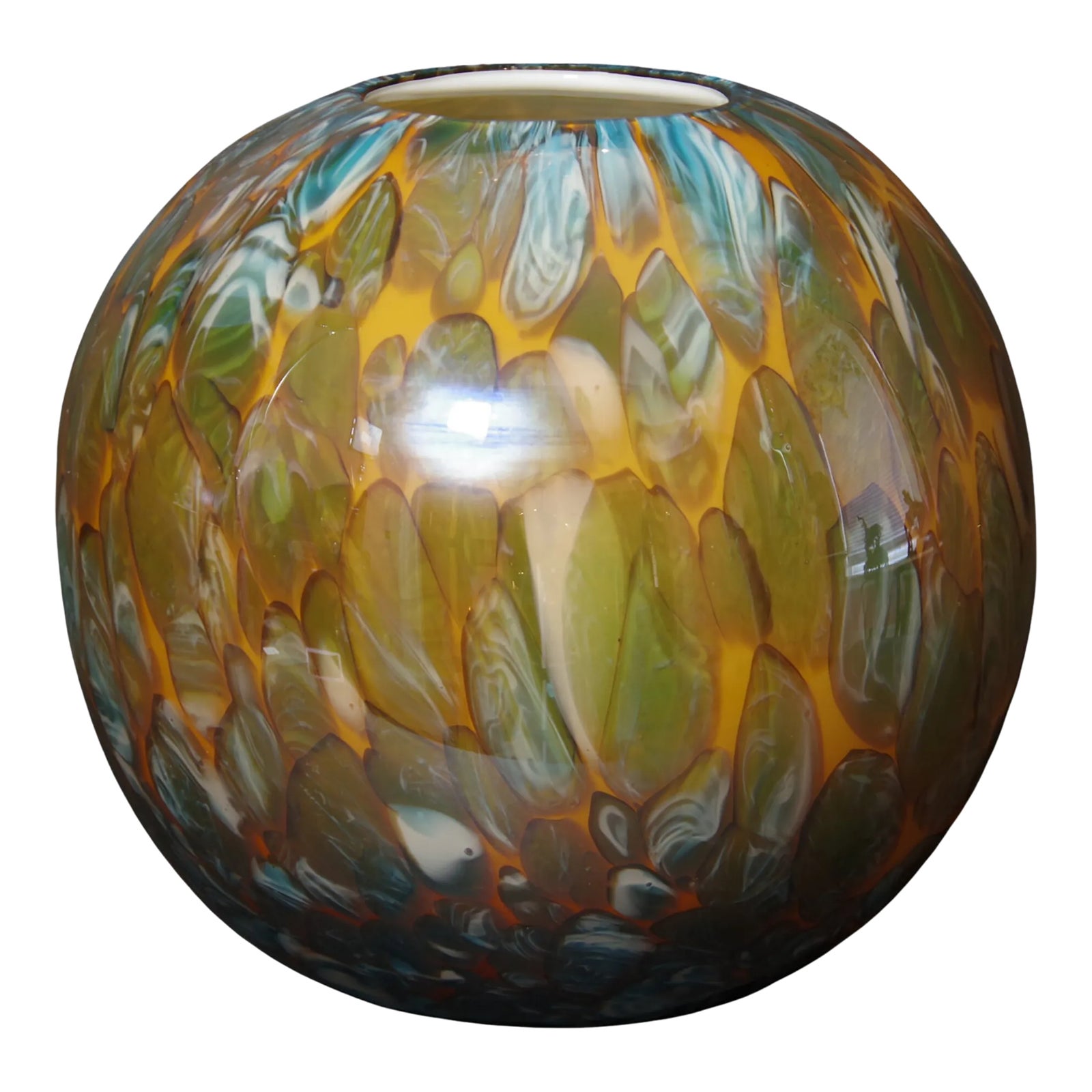 Late 20th Century Handmade Art Glass Vase | Chairish