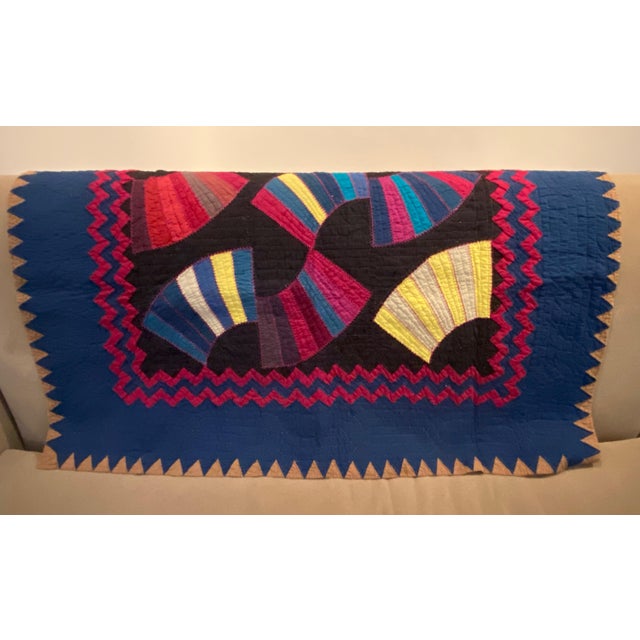 Vintage 1990s Judi Boisson Hand-Stitched American Country Throw Quilt ...