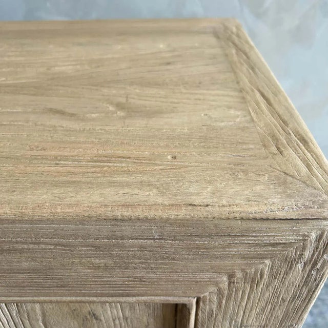 Reclaimed Elm Wood 4 Door Cabinet or Sideboard | Chairish