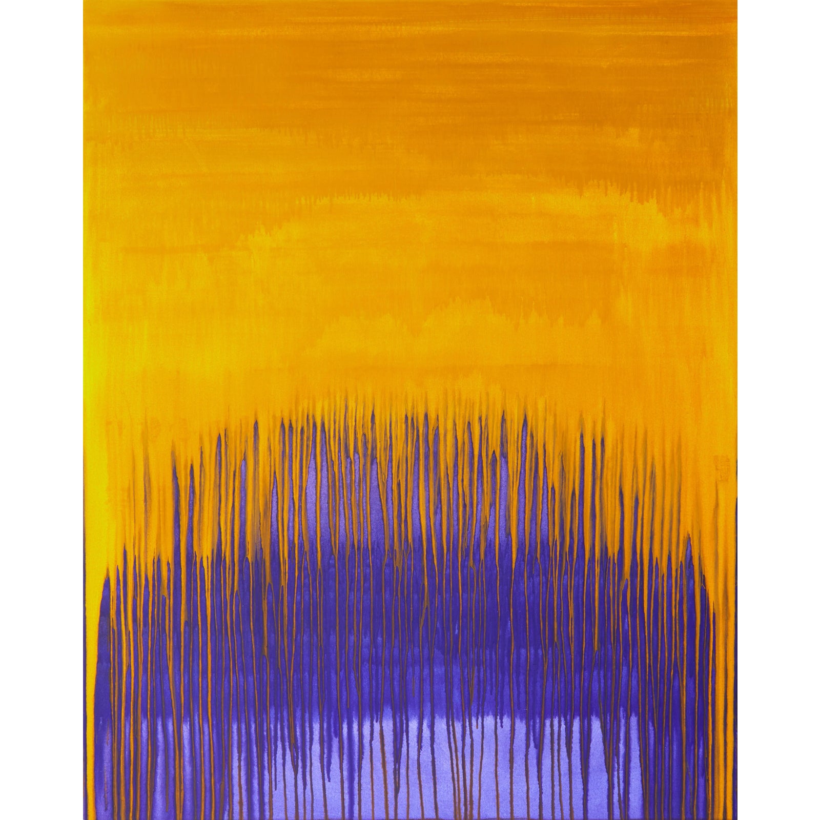 "Tuesday (Orange Over Purple)" Large Abstract Acrylic Painting by Simon ...