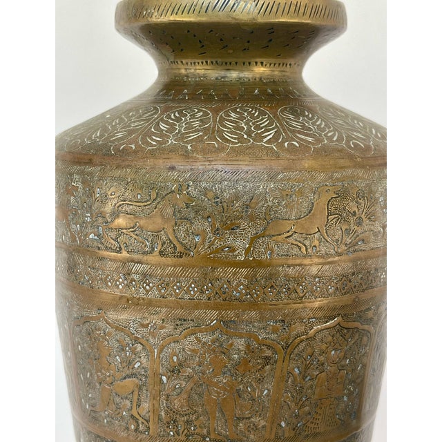 Antique Indian Brass Vessel Urn | Chairish