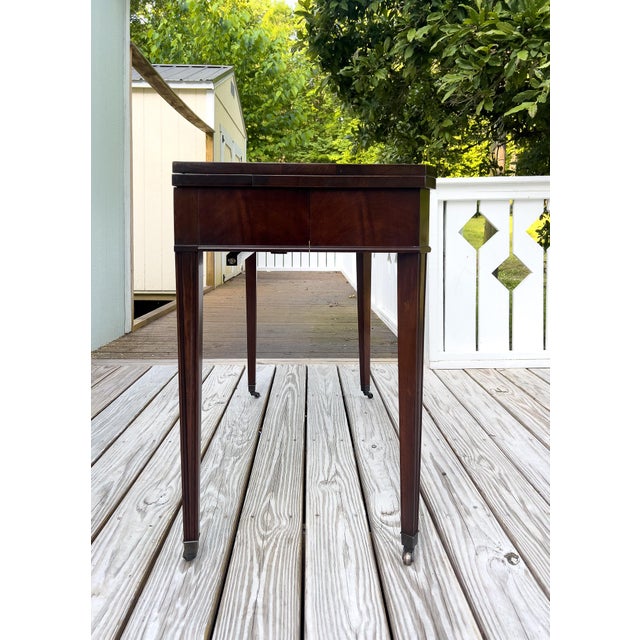 1920s Antique Federal Style Mahogany Flip Top Expanding Console Game ...