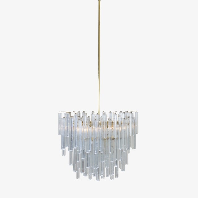 Tiered Oval Prism Chandelier | Chairish