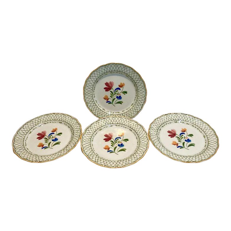 Vintage Nikko Hampton Provincial Flower Dinner Plates- Set of 4 | Chairish