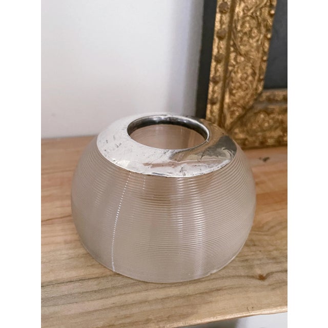 Antique Sterling Silver and Glass Match Striker | Chairish