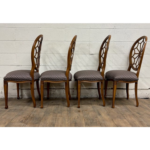 Vintage George III Regency Hepplewhite Style Sunburst Spider Web Dining ...