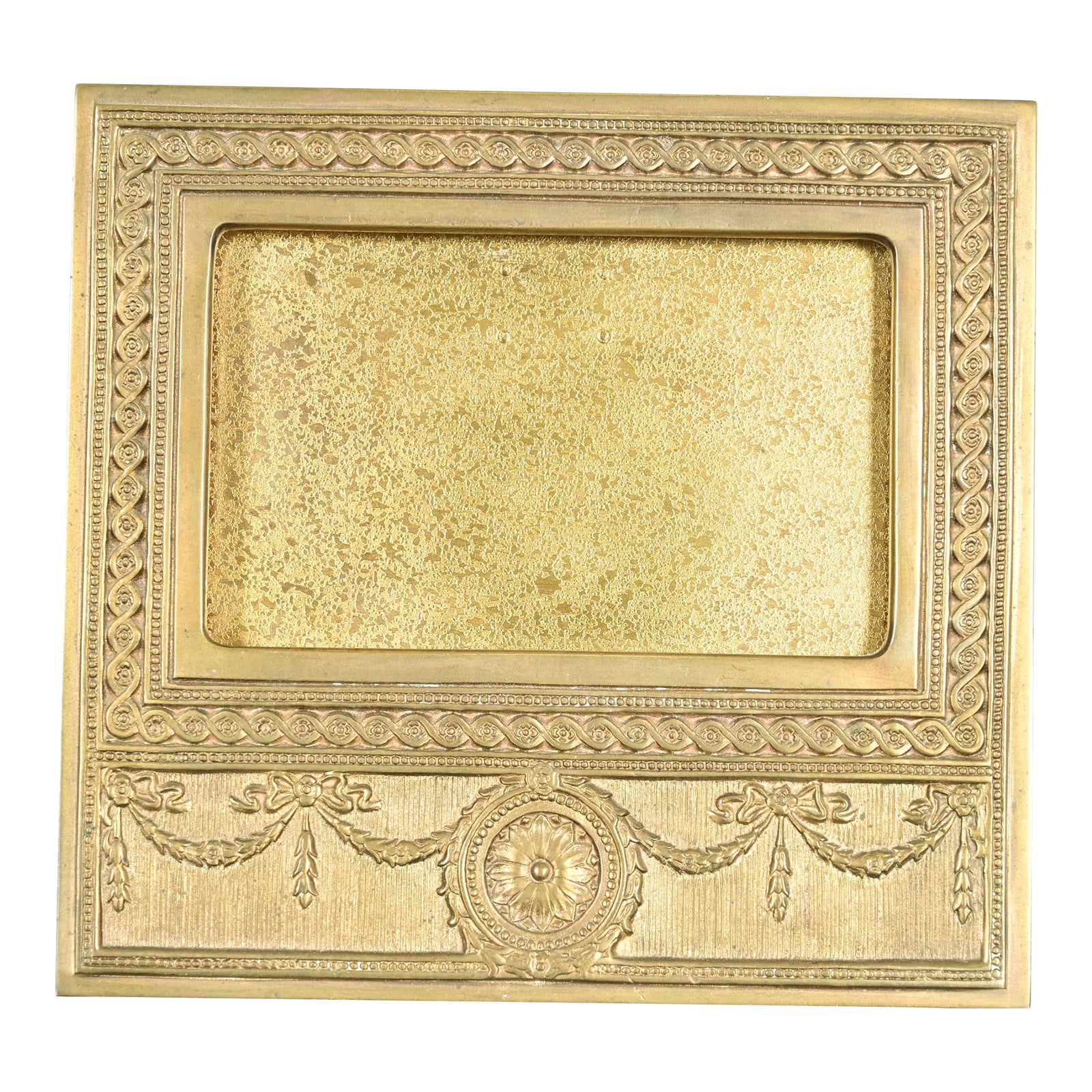Tiffany Studios New York Adam Pattern Bronze Doré Desk Calendar Frame ...
