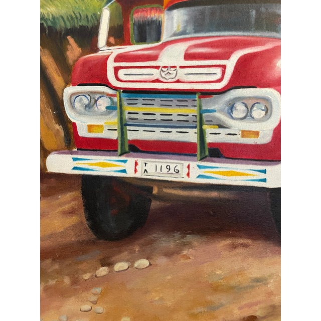 "Bus Ride" Colombian Folk Art Signed Berrio | Chairish