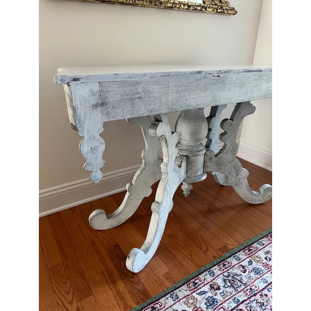 Rococo Style Italian Painted Entry Table | Chairish