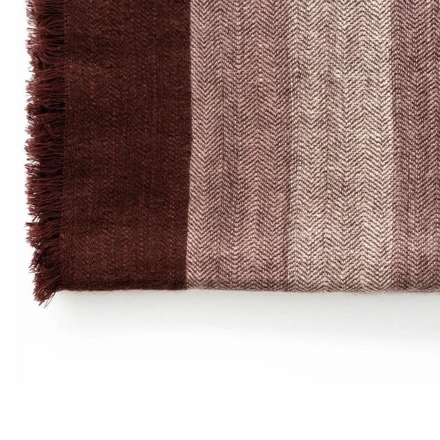 Studio Variously Handwoven Merino Plush Deep Maroon Resin Throw | Chairish