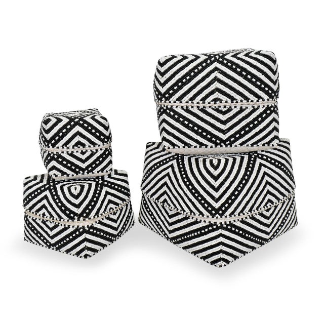 Bamboo Beaded Box Small | Chairish