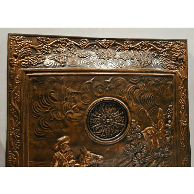Late 19th Century American Copper Repousse "Frontier Scene" Fireplace ...