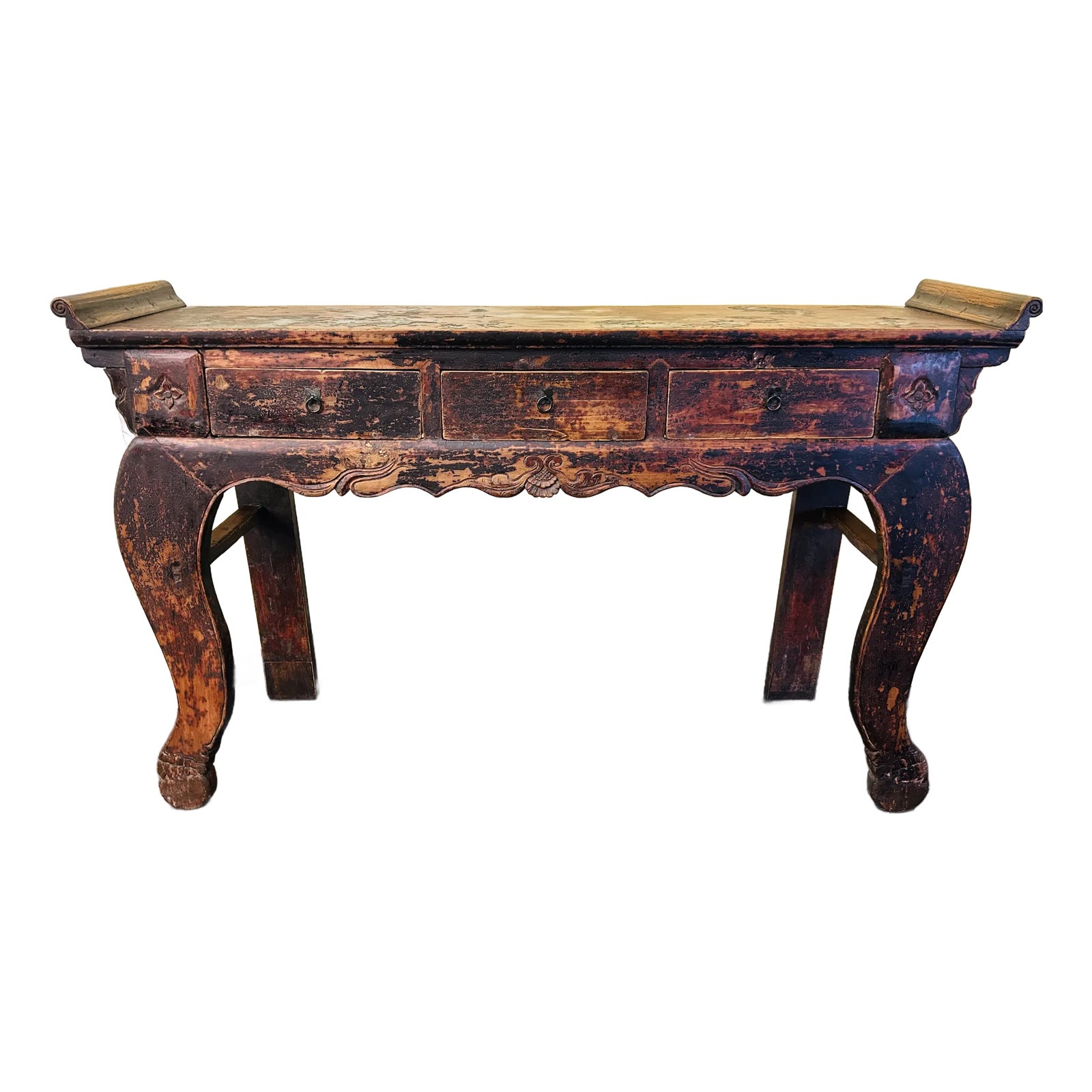 Antique Tall Temple Altar Table (3705), Zelkowa Wood, Circa 1800-1949 ...