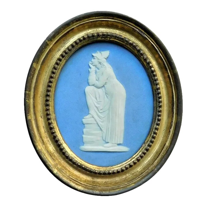 Antique 18th Century Wedgwood Style Jasperware Plaque of Melpomene, the ...