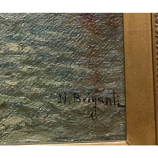 Antique Nicholas Briganti Venice Canal Italy Architecture Luminous Oil ...