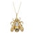 Bumble Bee Necklace Diamond Sapphire 18k Yellow Gold Chain Estate ...