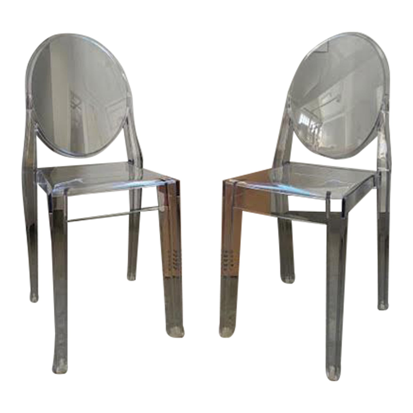 Set of 2 Kartell Victoria Ghost Chairs | Chairish