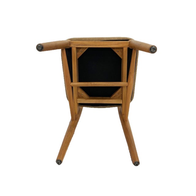 Indo Puri Dian Dining Chair With Faux Leather Seat | Chairish