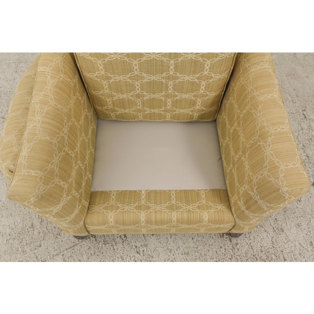 Pair Modern Gold Upholstered Living Room Club Chairs | Chairish
