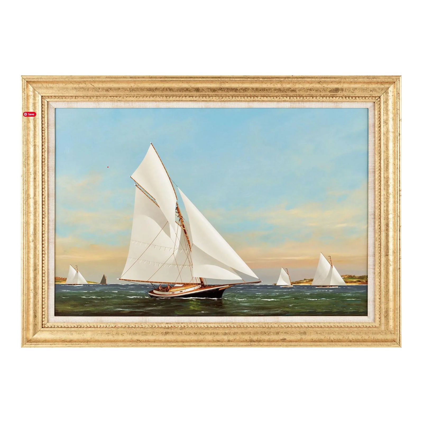 Yacht Racing Off Cape Cod, Vernon Broe (American 1930-2011), Oil on ...