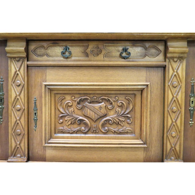 Vintage French Carved Sideboard or Buffet With 1/4 Canopy | Chairish