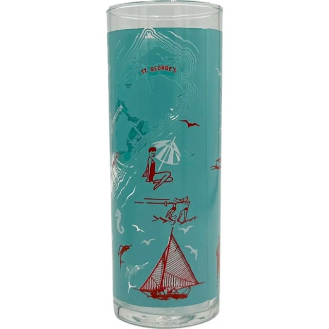 Vintage Bermuda Collins Highball Cocktail Glasses Barware- Set of 6 ...