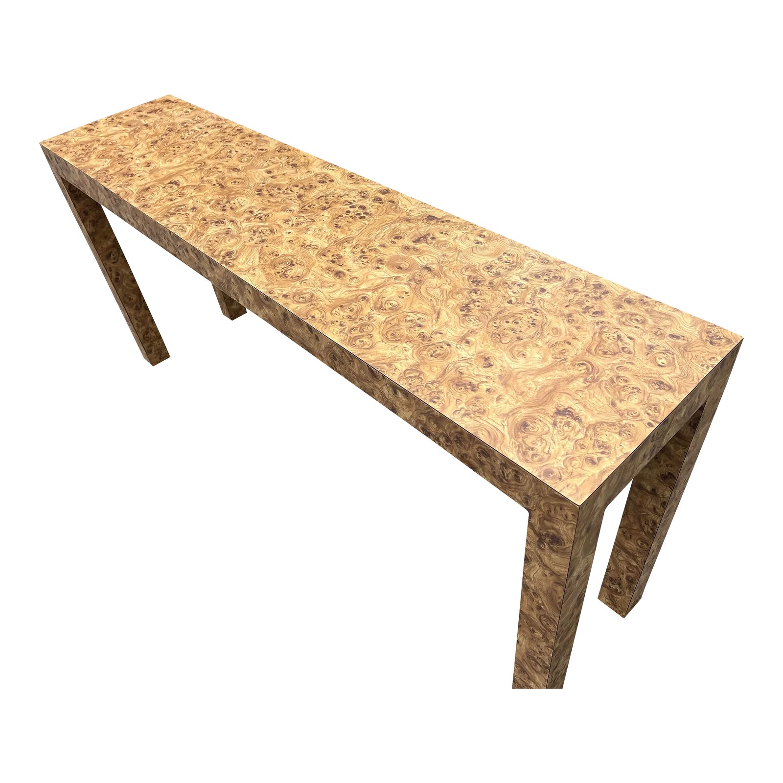 1970s Skinny Orange Faux Marble Table | Chairish