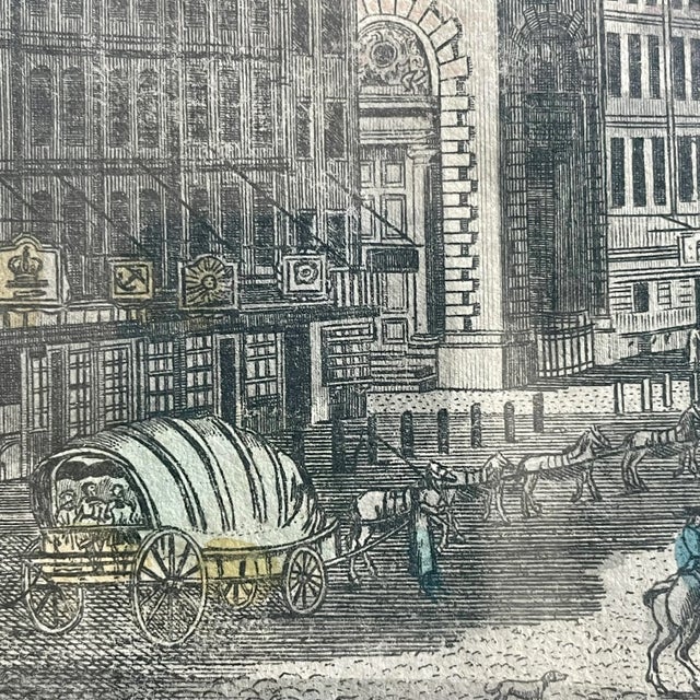 19th-Century French “Vue D’ Optique” Hand-Painted Engraving | Chairish