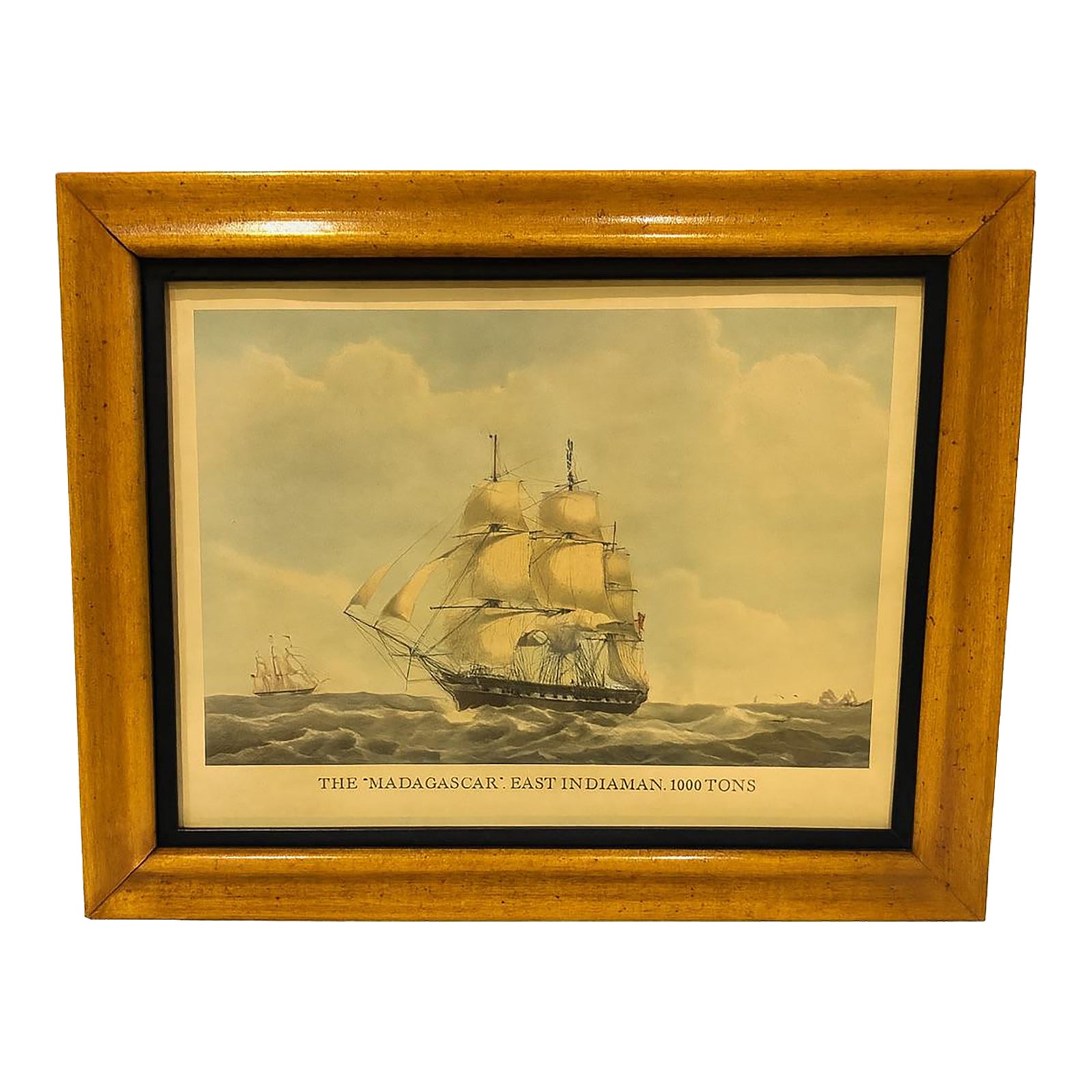 Vintage Borghese Nautical Ship Art – Framed Maritime Reproduction Print ...