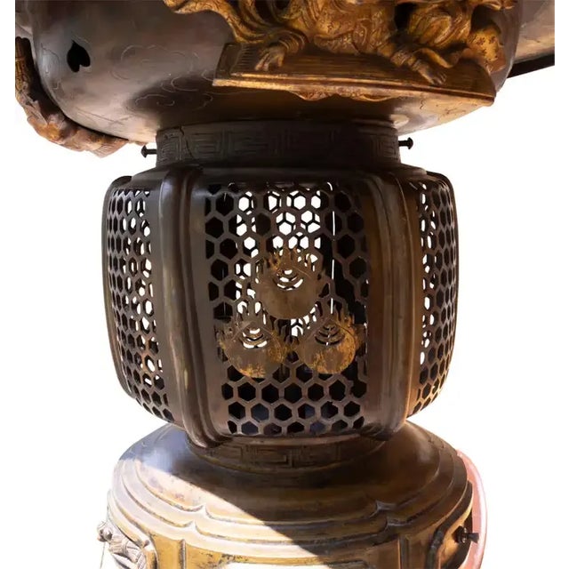 Japanese Bronze Shrine Lantern | Chairish