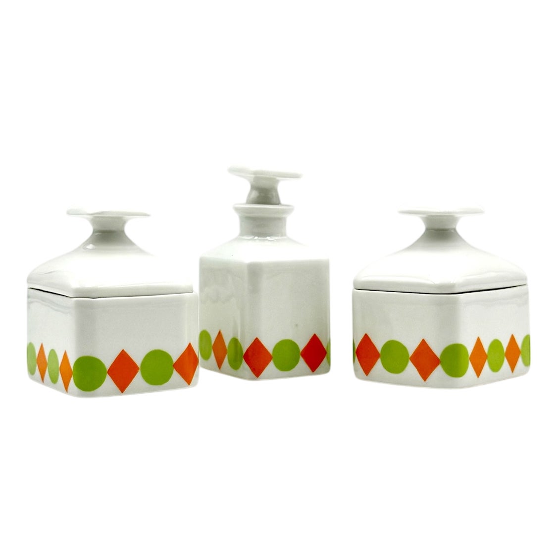 French Porcelain Toiletry Set, Set of 3 | Chairish