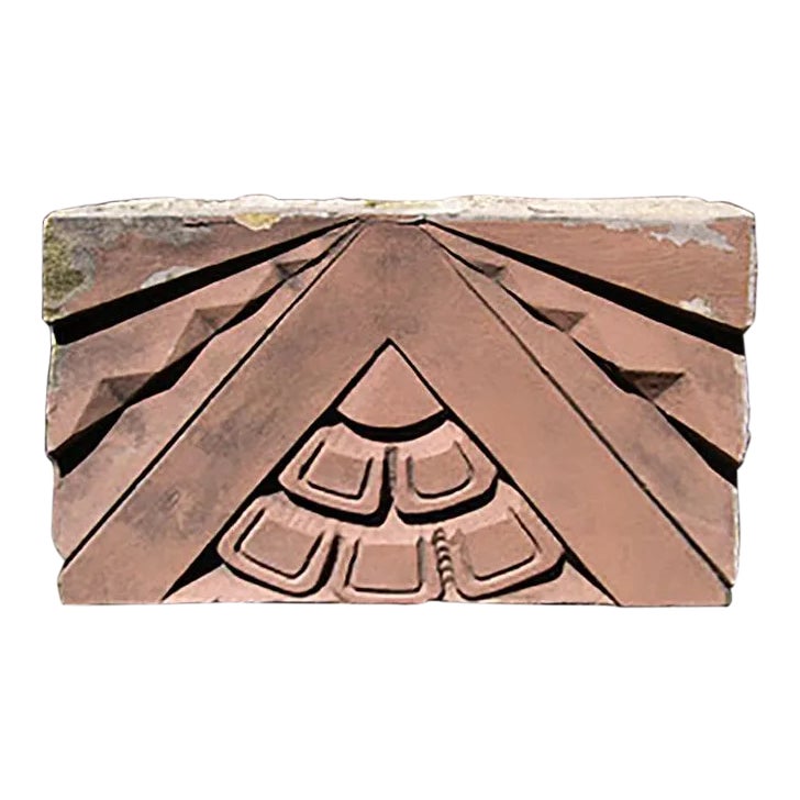 Early 20th Century Art Deco Style Terra Cotta Façade Block | Chairish