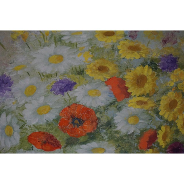 Late 20th Century French Spring Flowers in Vase Still Life Painting ...