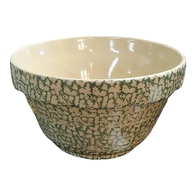 Vintage Robinson Ransbottom Stoneware 8 Quart Mixing Bowl | Chairish