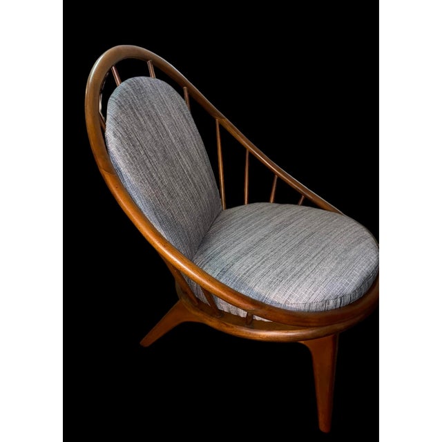 1970s Ib Kofod Larsen Open Hoop Chair Denmark Teak | Chairish