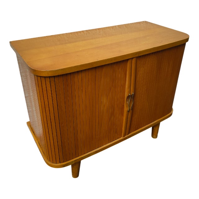 Mid-Century Modern Sliding Door Sideboard, 1980 | Chairish