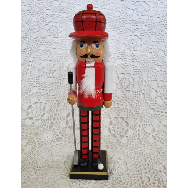 2000s Wooden Golfer Nutcrackers - Set of 3 | Chairish