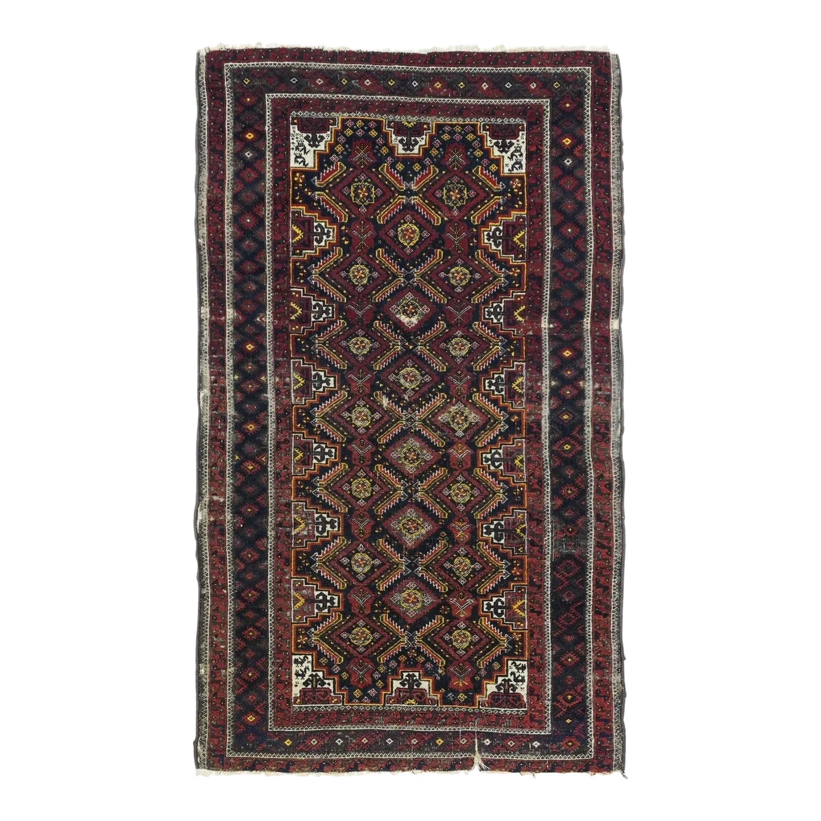 Vintage Balouch Rug 3'5'' x 6' | Chairish