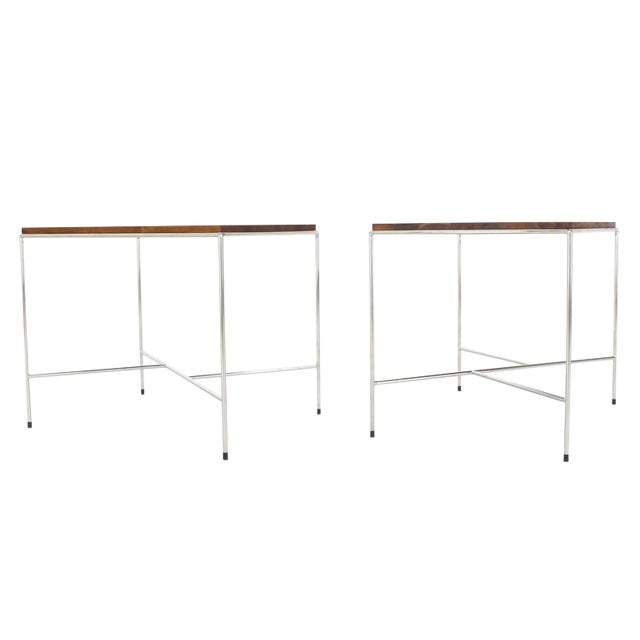 Mid-Century Modern Z-Base Side Tables - a Pair | Chairish