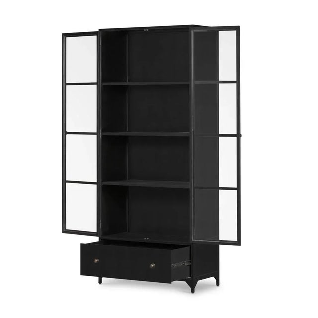 Shadow Box Cabinet, Black | Chairish