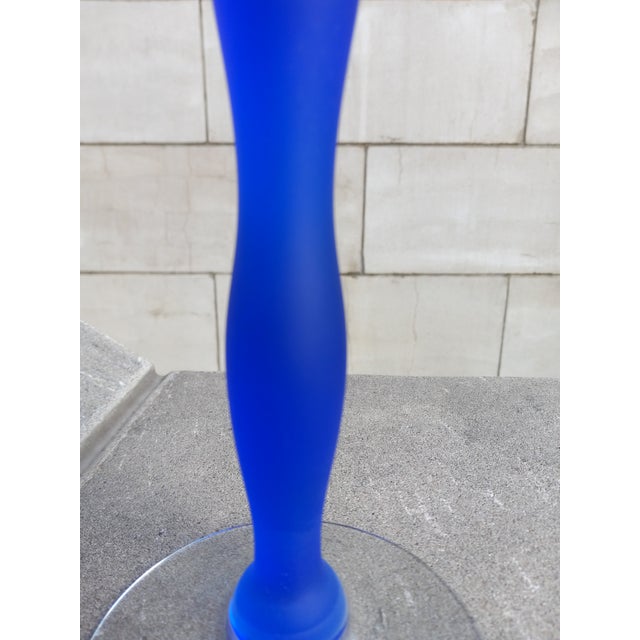 Late Twentieth Century Cobalt Blue Orrefors Celeste Candlestick by Anne ...