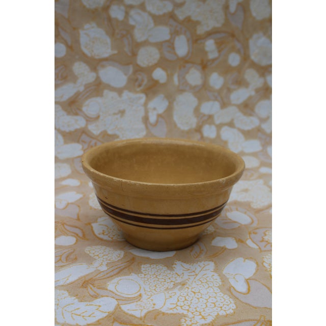 Early 20th Century Roseville, Ohio Brown Band Ring Mixing Bowl | Chairish