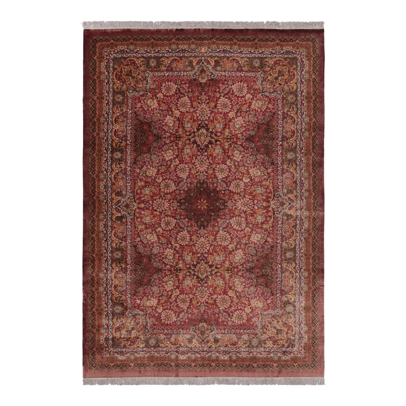 Rug & Kilim’s Modern Classics Rug, Rich Red With Regal Floral Patterns ...