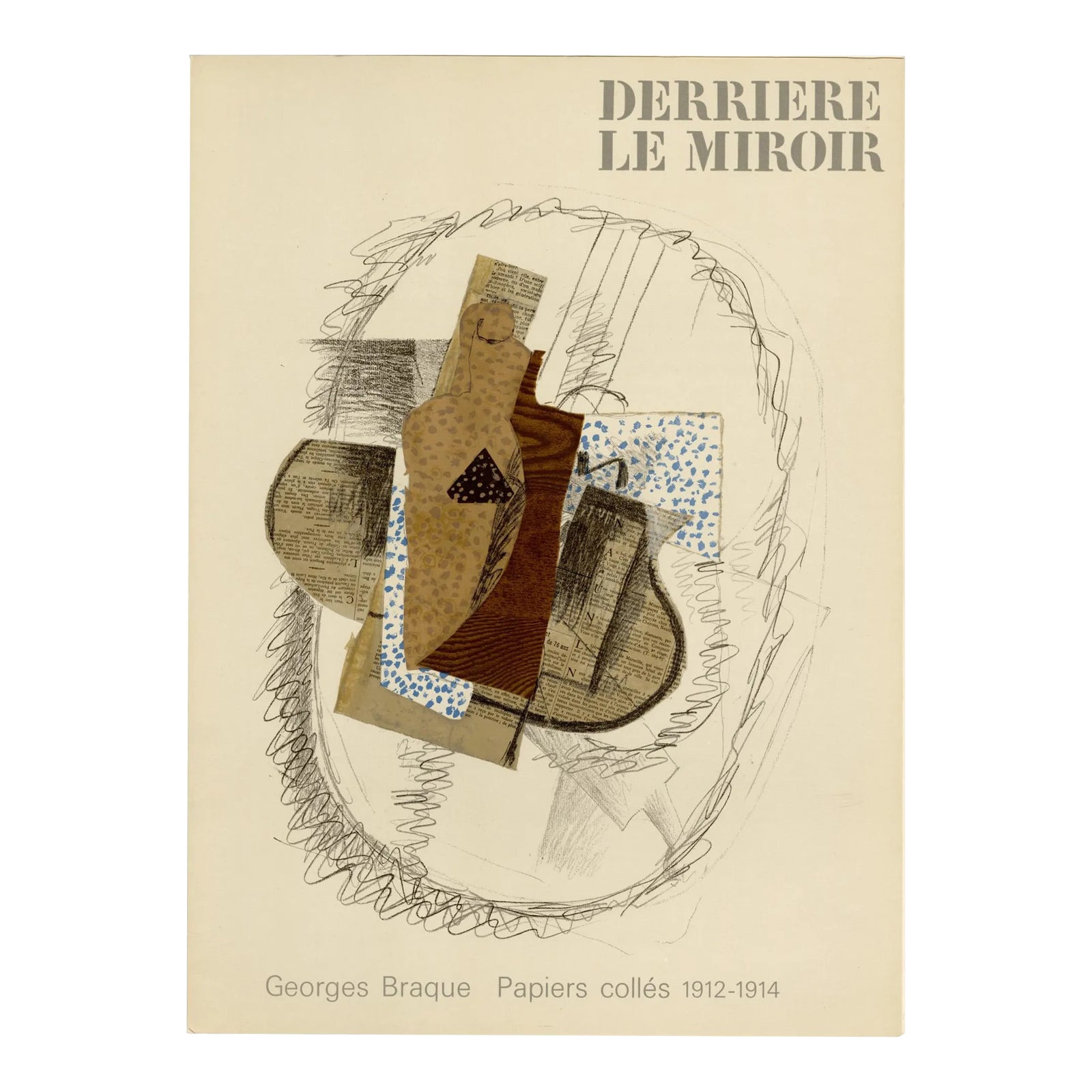 "Papiers Colles I" - Vintage Georges Braque Lithograph (1963) | Chairish