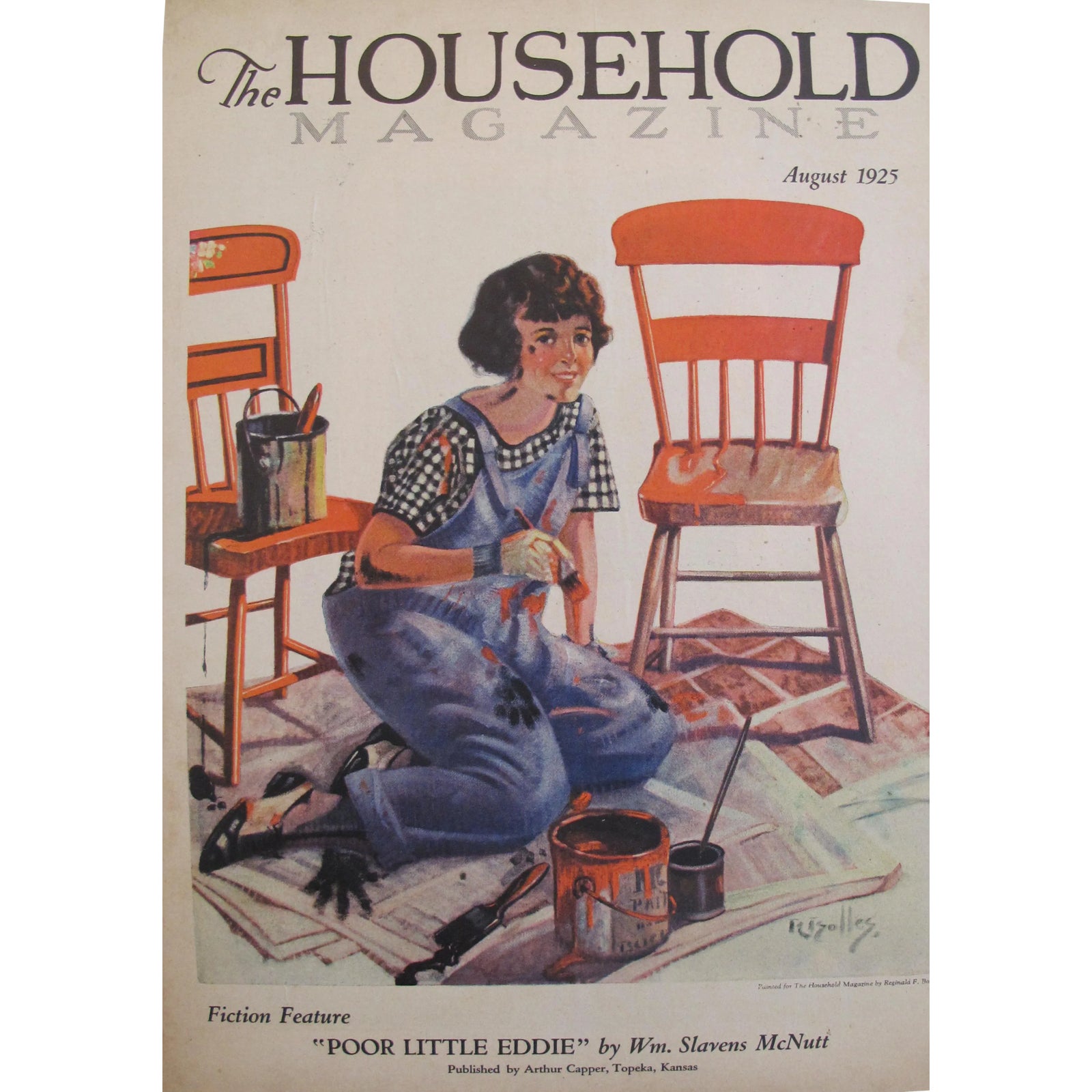 1925 The Household Magazine Original Vintage Cover, August Fiction ...
