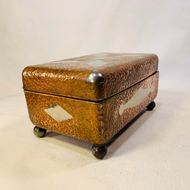 20th Century Folk Art Hand Crafted Mixed Metal Treasure Box | Chairish