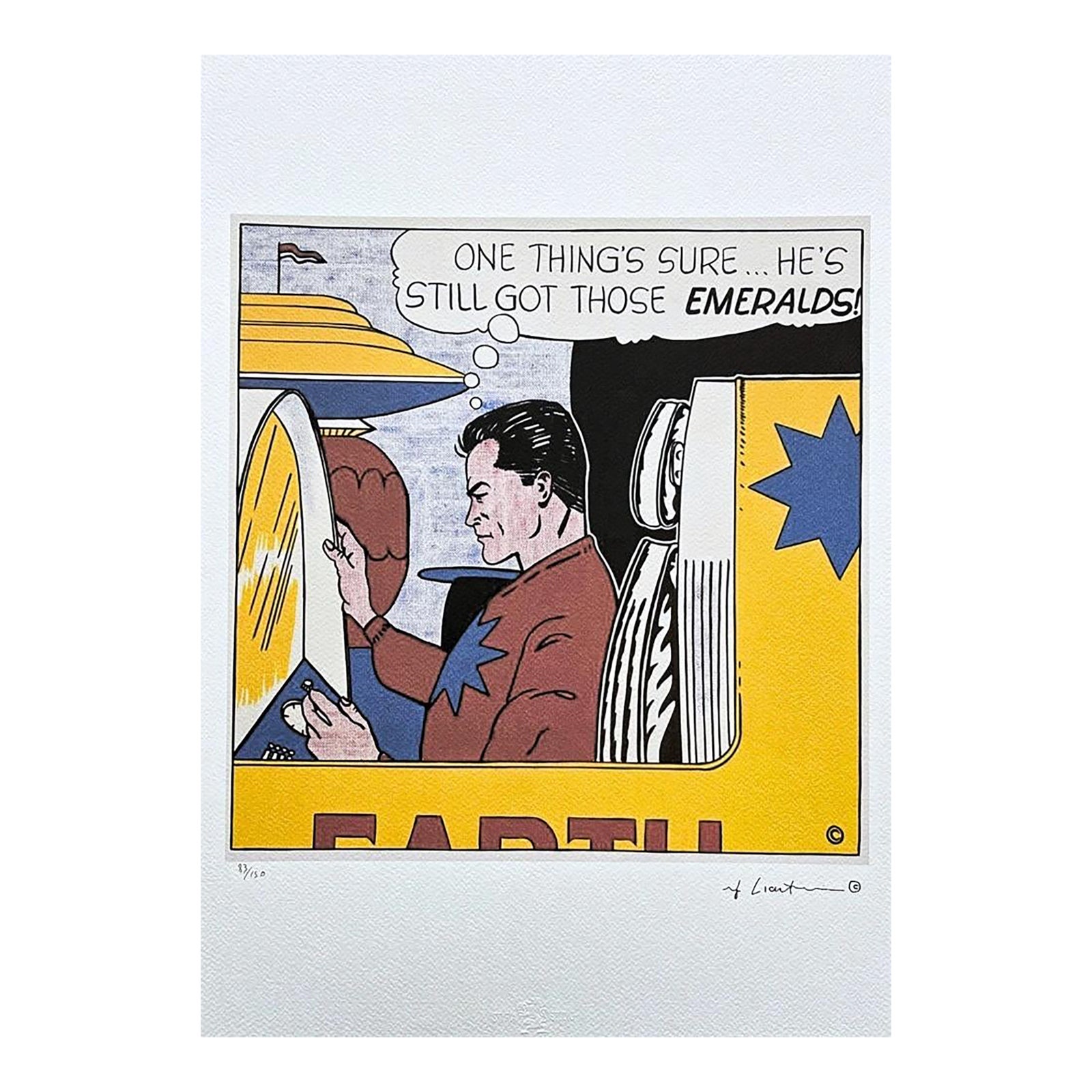 After Roy Lichtenstein, "Emeralds", 1990s, Silk-Screen | Chairish