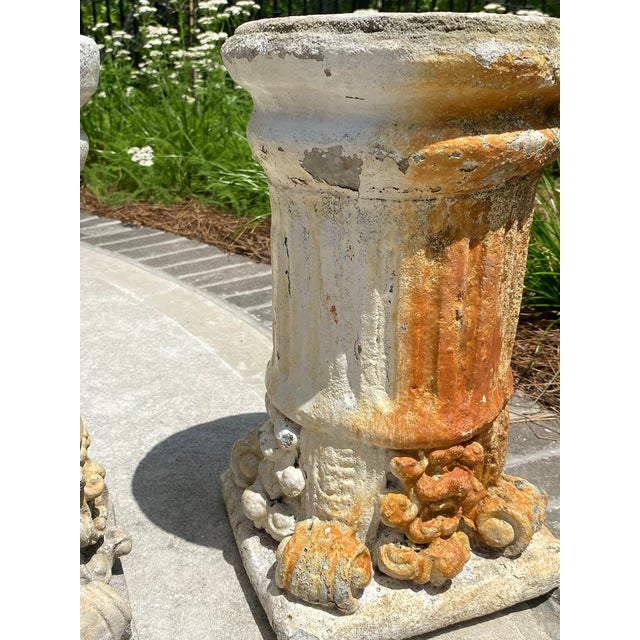 20th Century Italian Corinthian Style Capital Cast Stone Columns - Set ...